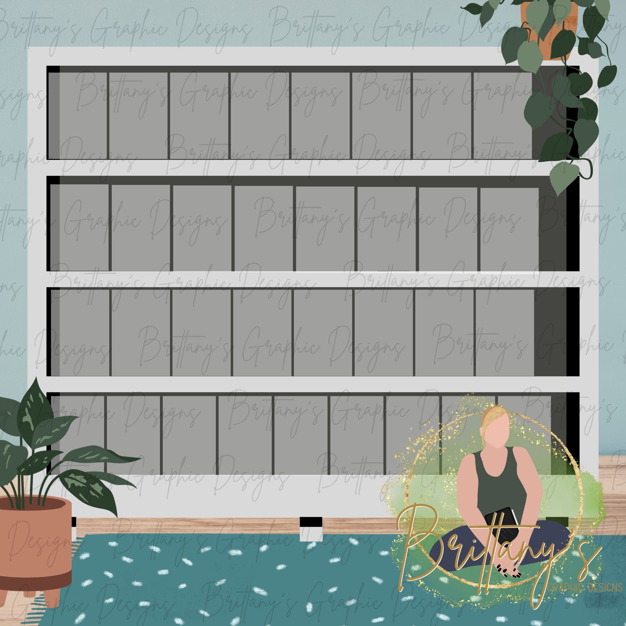 Digital Bookshelf - Etsy