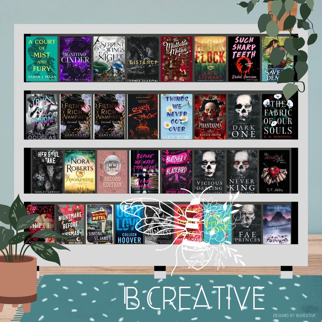 Digital Bookshelf - Etsy