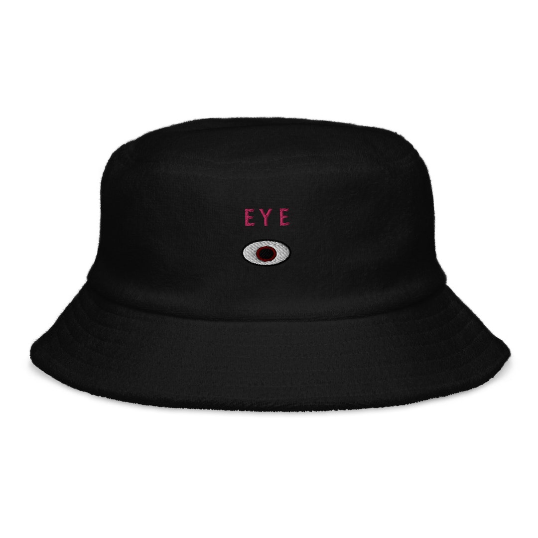 Unstructured Terry Cloth Bucket Hat Human Eye Line - Etsy Australia