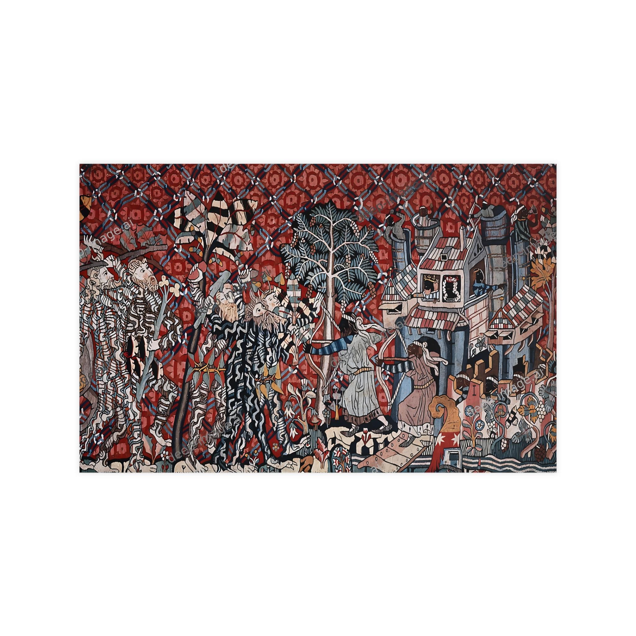Poster - Wild Men and Moors Museum Tapestry Circa 1440 - Germany - Etsy
