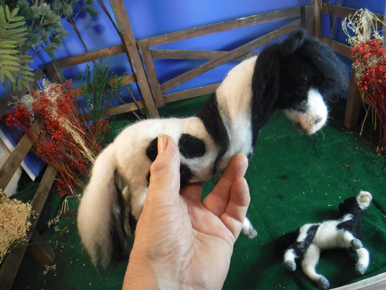Needle Felted Shetland Pony Mare and Foal Felt Felting - Etsy