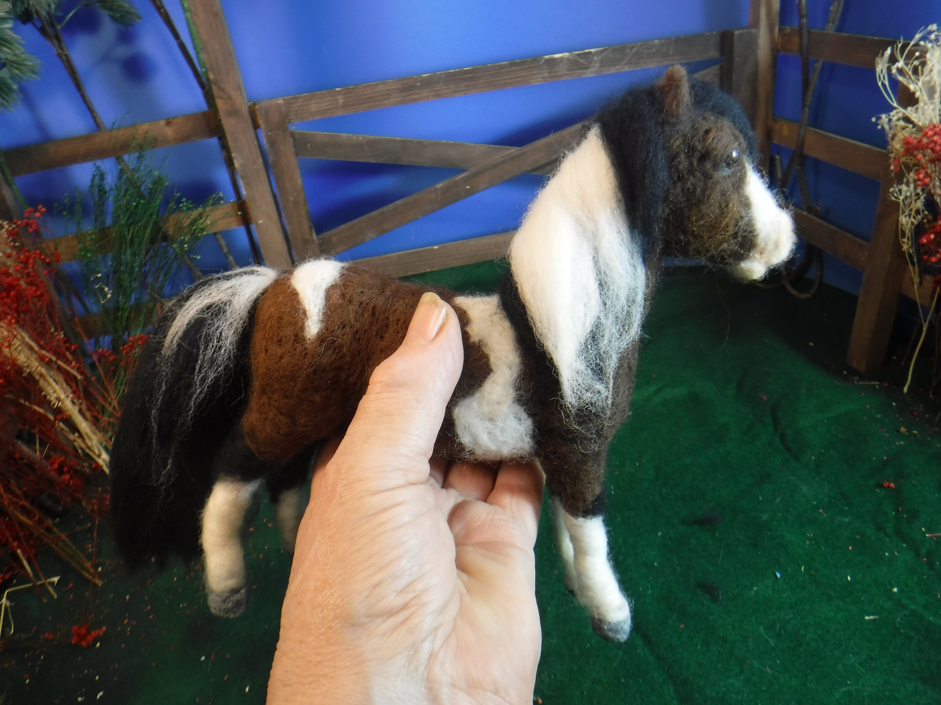 Needle Felted Shetland Pinto Pony - Etsy