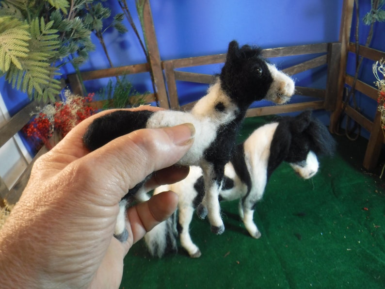 Needle Felted Shetland Pony Mare and Foal Felt Felting - Etsy