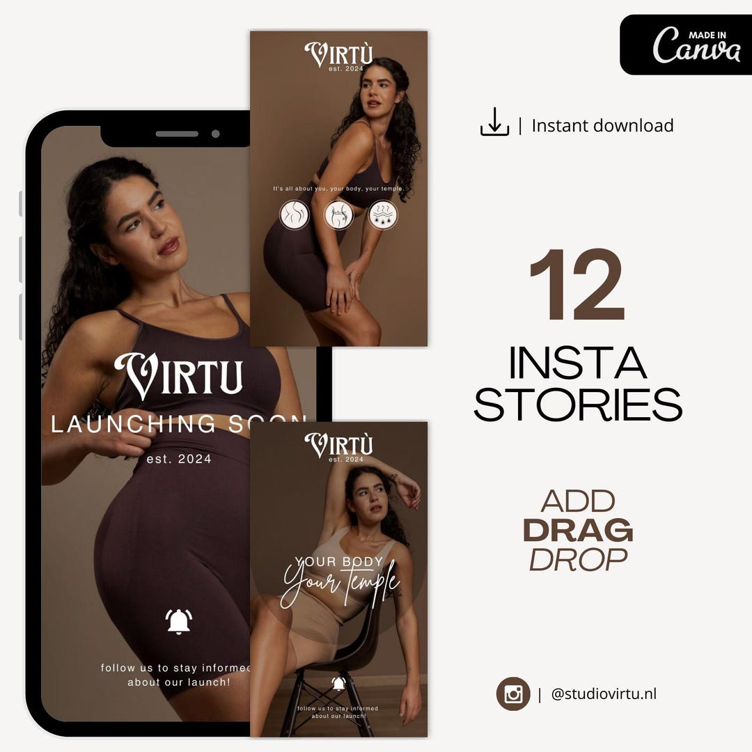 12 Diy-verhalen Over Shapewear Voor Instagram | Lancering | 12 Aanpasbare Verhalen | E-commerce ...