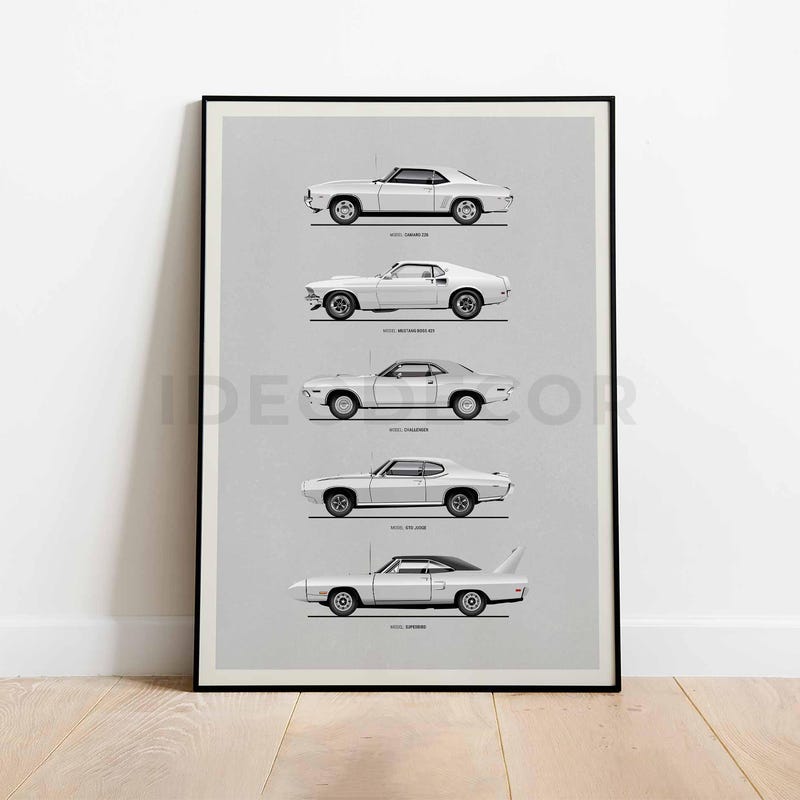Muscle Car Print - Etsy