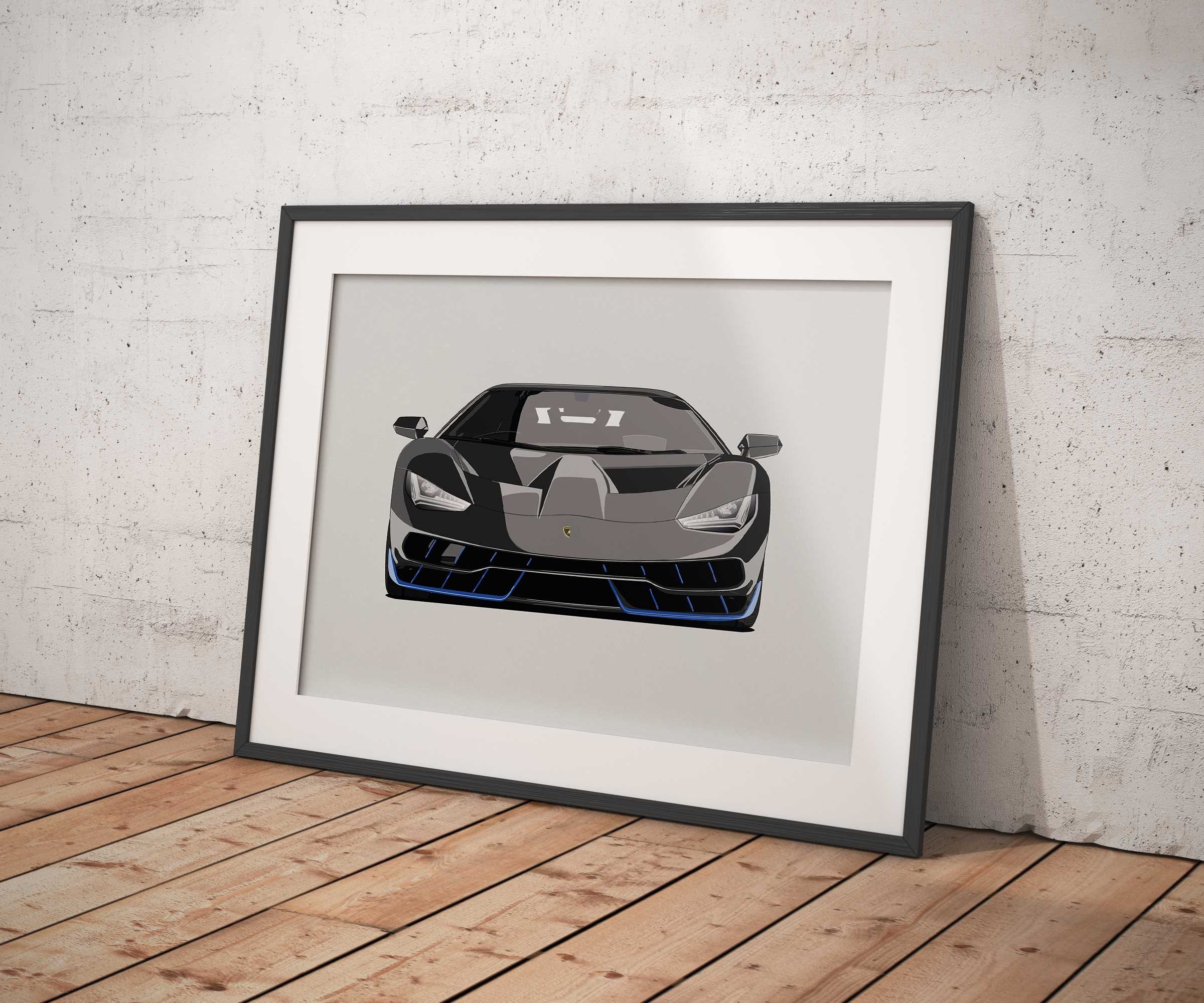 Lamborghini Centenario Poster Super Car Illustration Print - Etsy