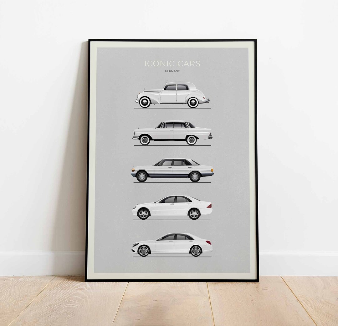Mercedes S Class Poster, Evolution Car Print, Luxury Cars, Home Decor ...