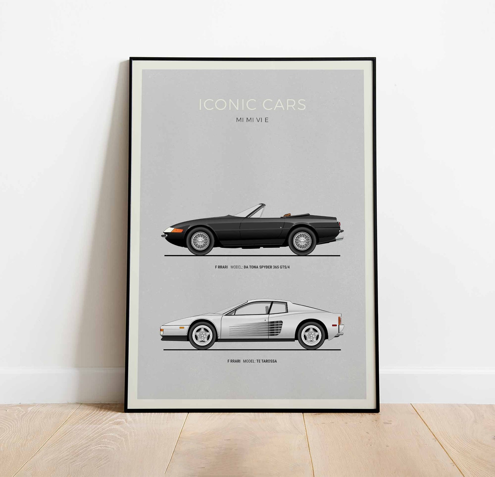 Miami Vice Cars Poster, Movie Cars Print, Cars From Films, Home Decor ...