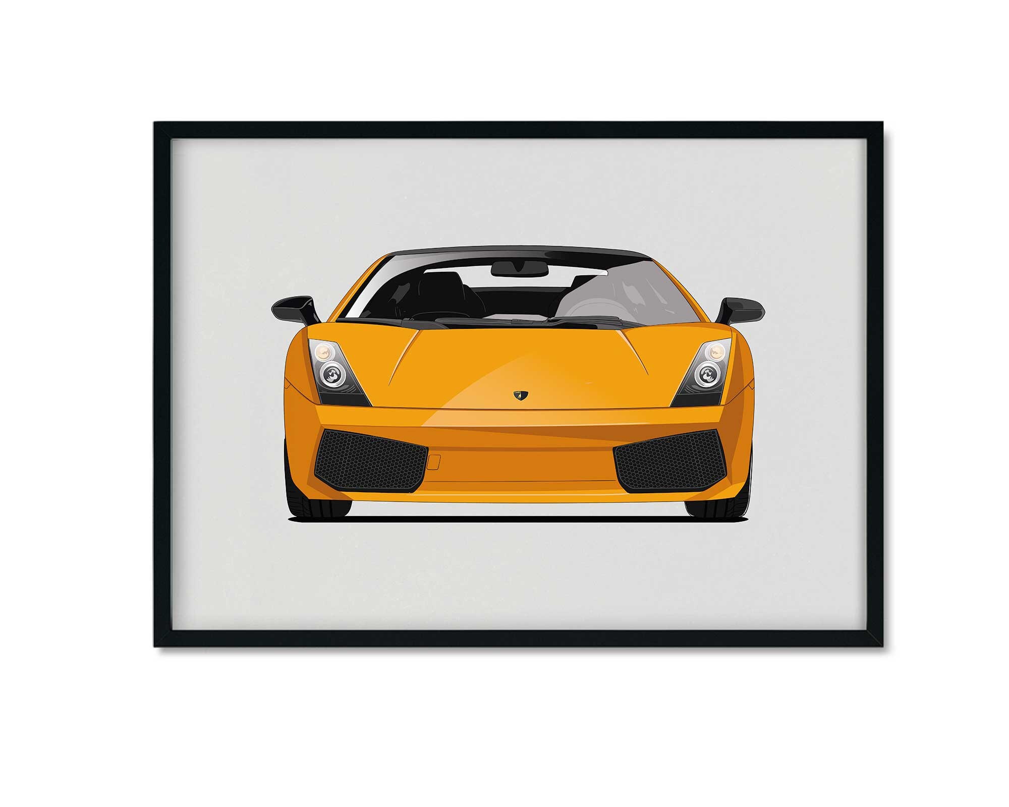 Lamborghini Gallardo Poster Super Car Illustration Print - Etsy