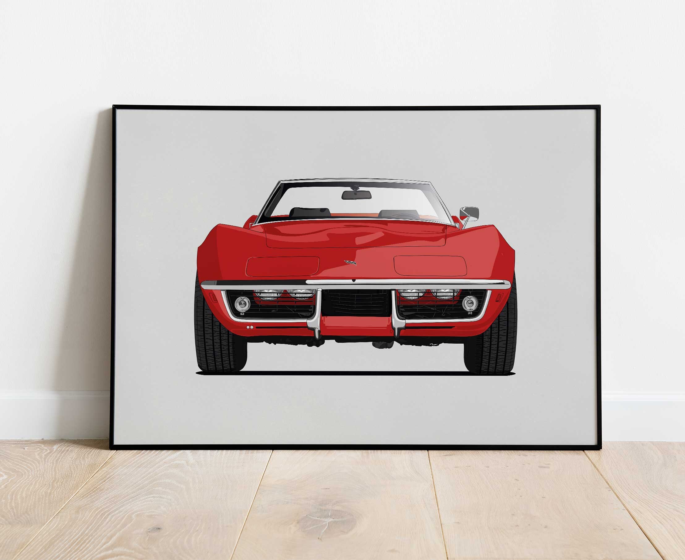 Chevrolette Corvette C3 Poster, Car Poster, Corvette Print, Kids Room ...