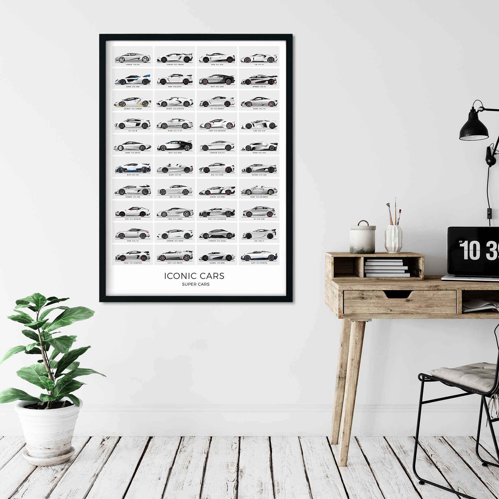 Supercars Poster Print. 40 Super Cars Collage Wall Art. Home Decor ...