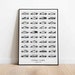 Supercars Poster Print. 40 Super Cars Collage Wall Art. Home Decor ...