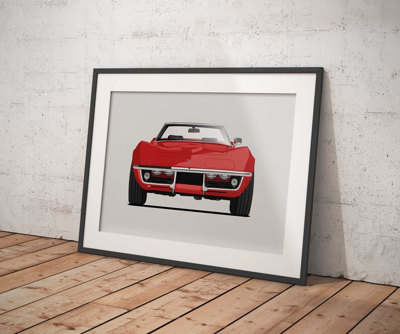 Chevrolette Corvette C3 Poster, Car Poster, Corvette Print, Kids Room ...
