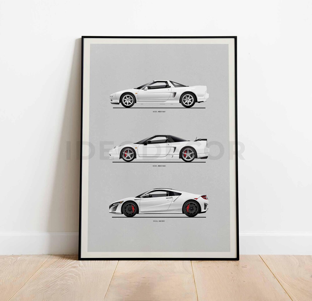 Honda NSX Poster, Cars Evolution Poster, the Excellent Home Decor, Wall ...