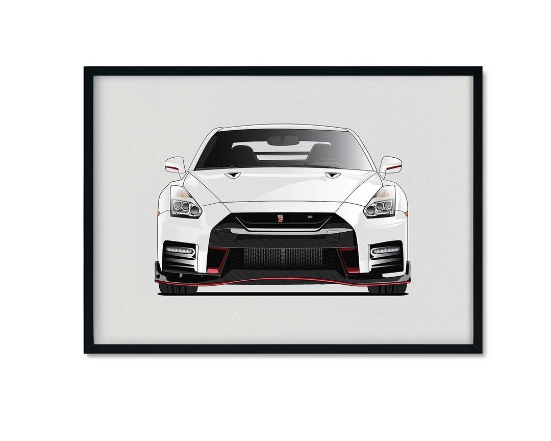 Nissan GT-R R35 Poster Nissan Car Illustration Print Wall - Etsy