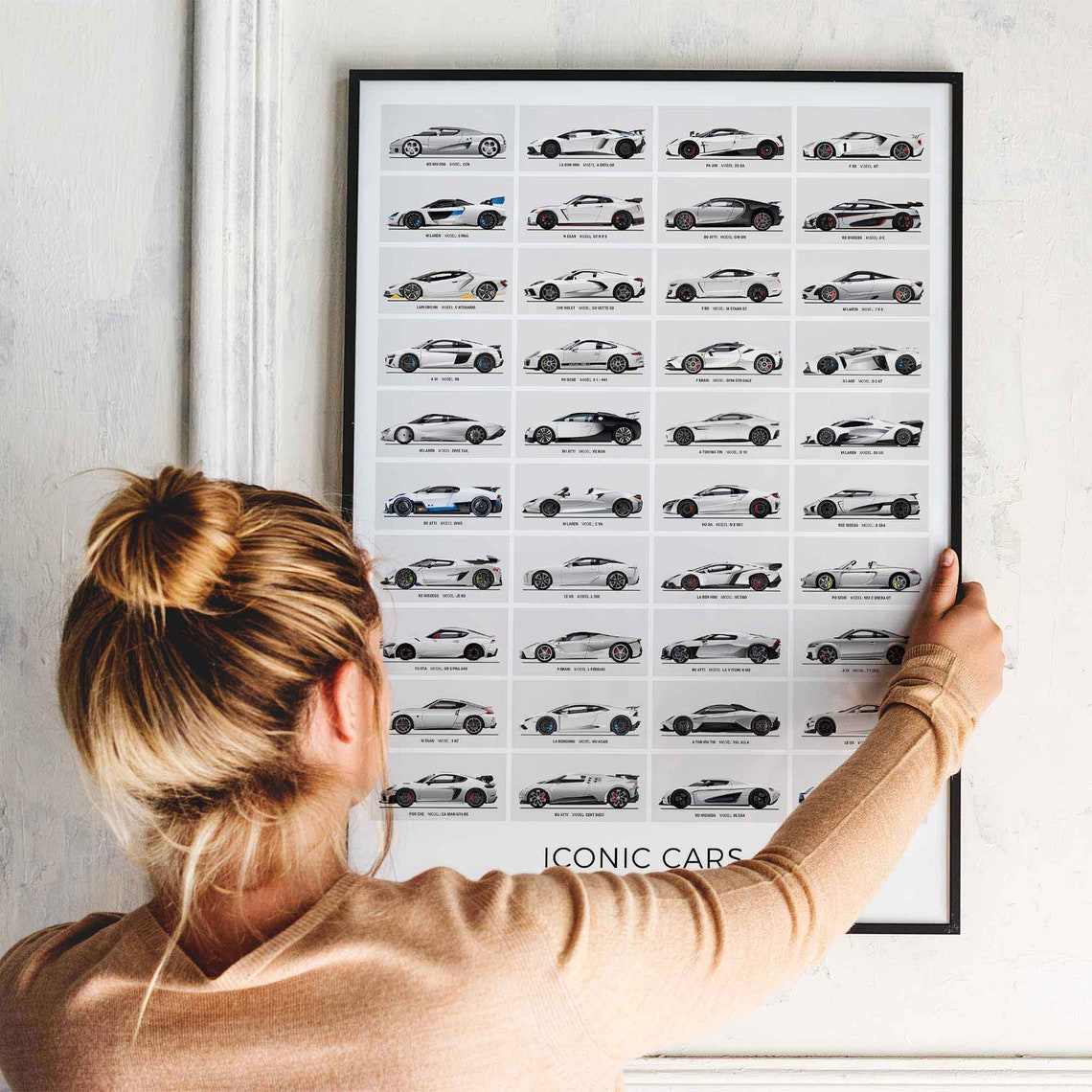 Supercars Poster Print. 40 Super Cars Collage Wall Art. Home Decor ...