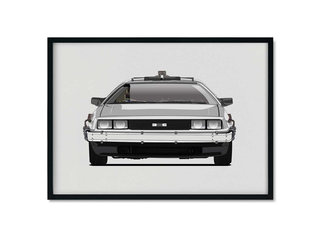 Delorean Car Poster Back to the Future Car Print. Kids Room - Etsy