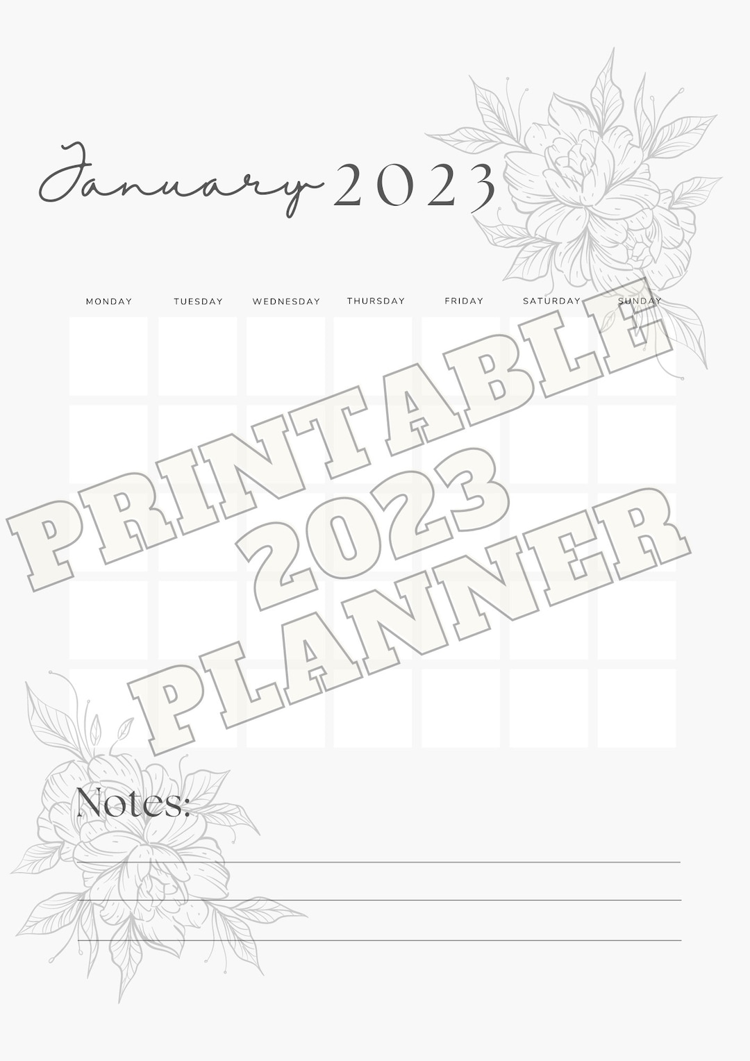 Printable 2023 Planner - Etsy
