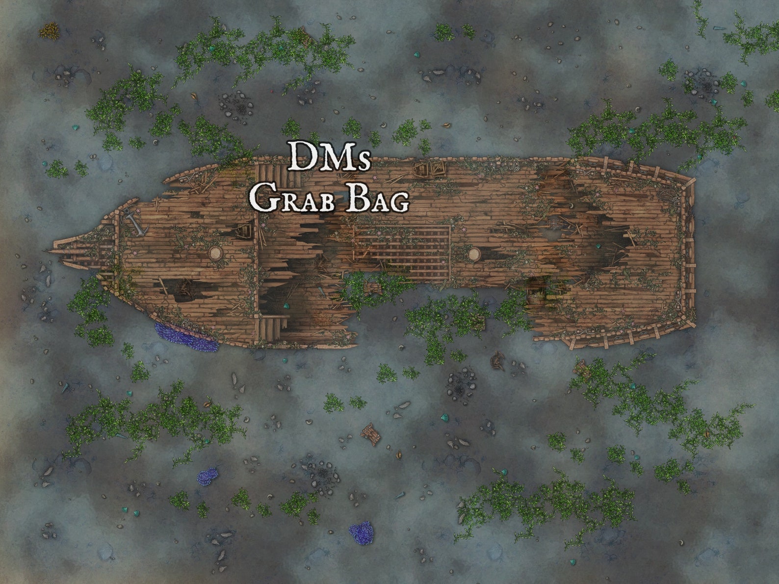 Sunken Ship Dnd Battle Map, D&D, Battlemap, Dungeons and Dragons, 5e ...