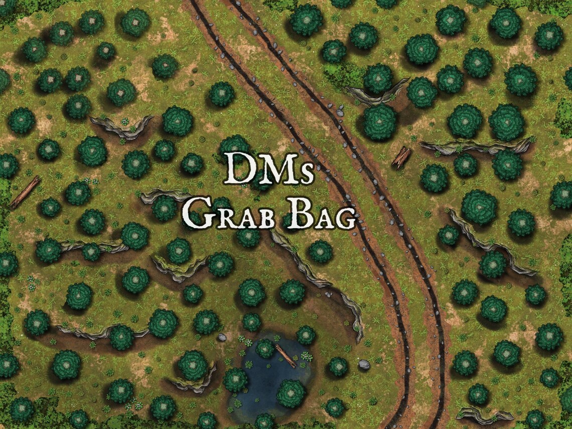 Forest Road Battle Maps, Dnd Battle Map, D&D, Battlemap, Dungeons and ...