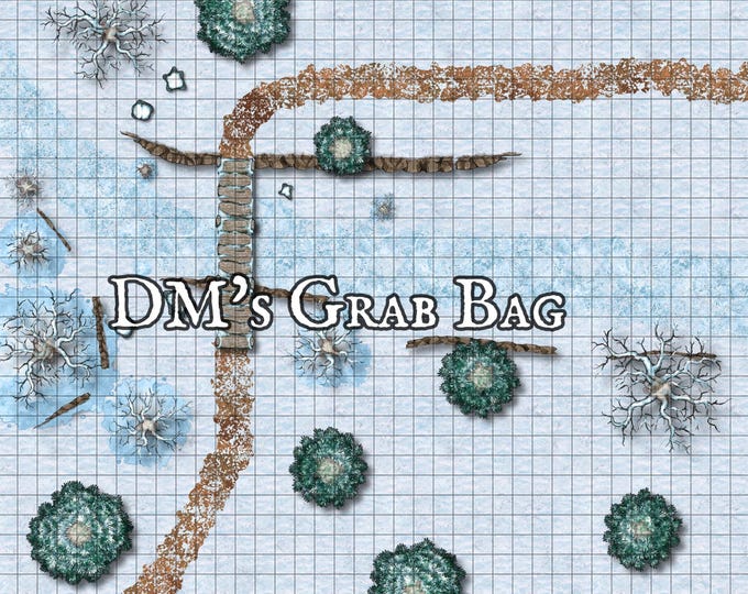 Tundra Winter Road Battle Map: Dnd 5e, VTT (digital Download) - Etsy