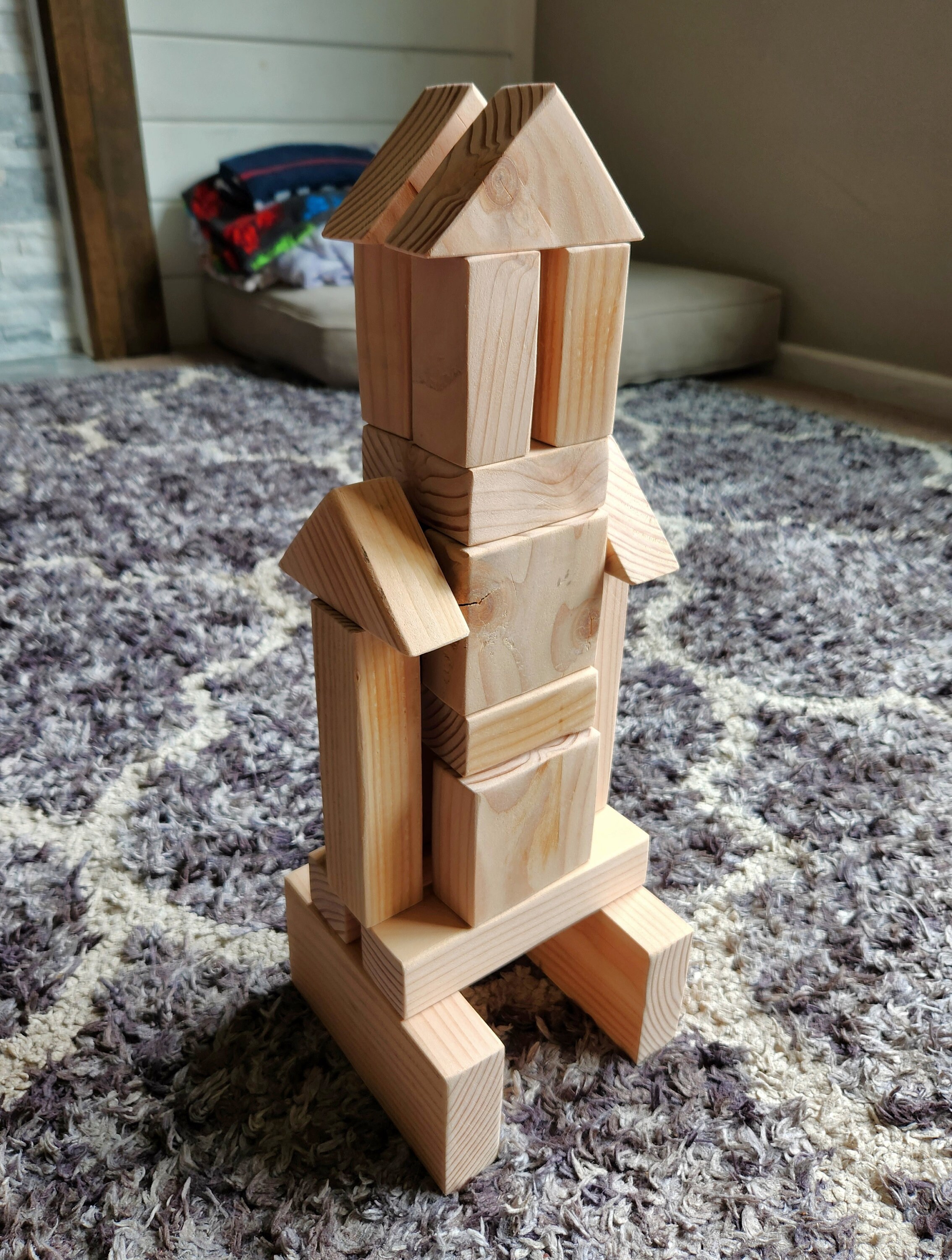 Large Wood Building Blocks, Kids Sensory Toys - Etsy