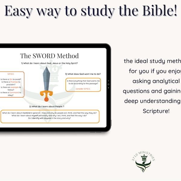 Bible Study Template - Etsy