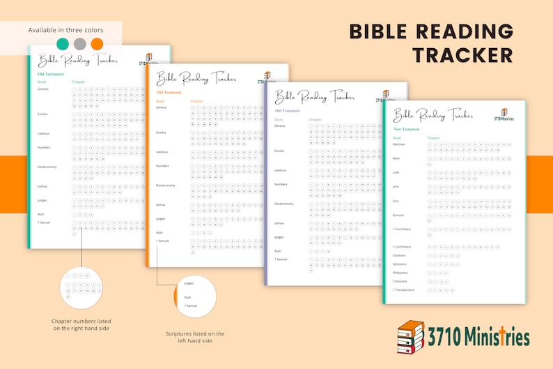 Bible Reading Tracker Printable Scripture Reading Log - Etsy