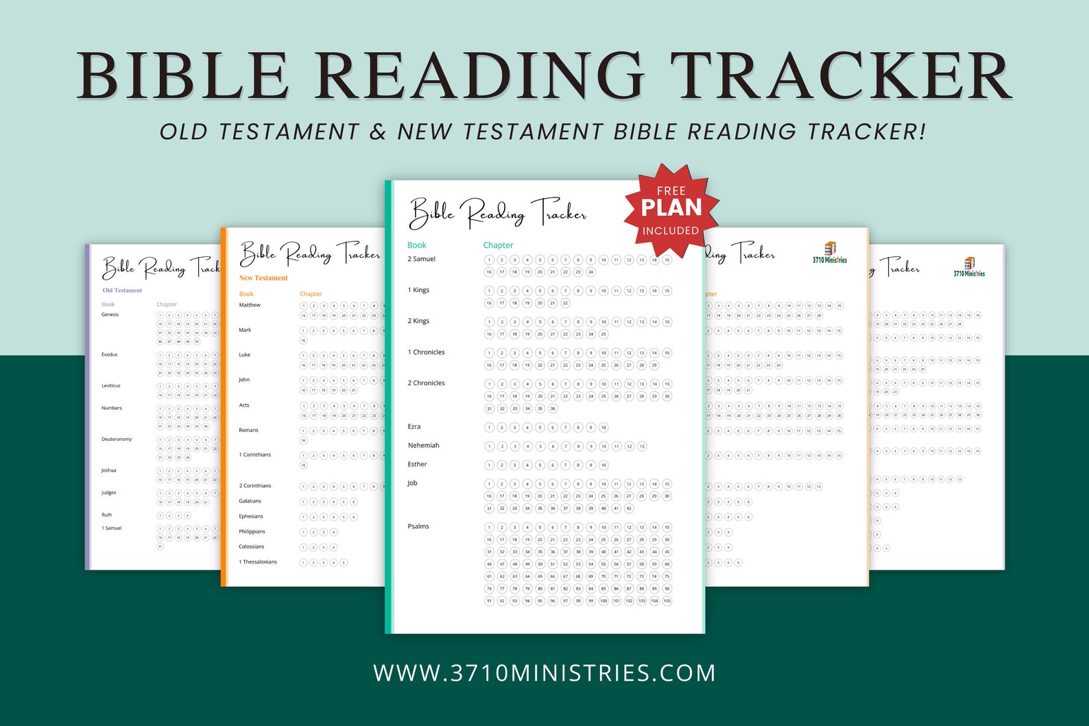 Bible Reading Tracker Printable: Christian Scripture Log (digital ...