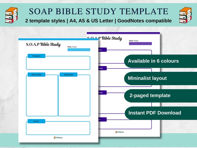 SOAP Bible Study Printable, Bible Study Template, Digital Bible Study ...