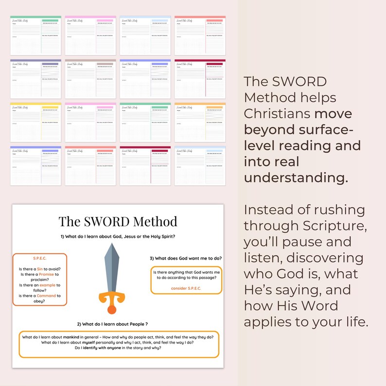 SWORD Bible Study Template: Printable & Digital (US Letter, A4) - Etsy