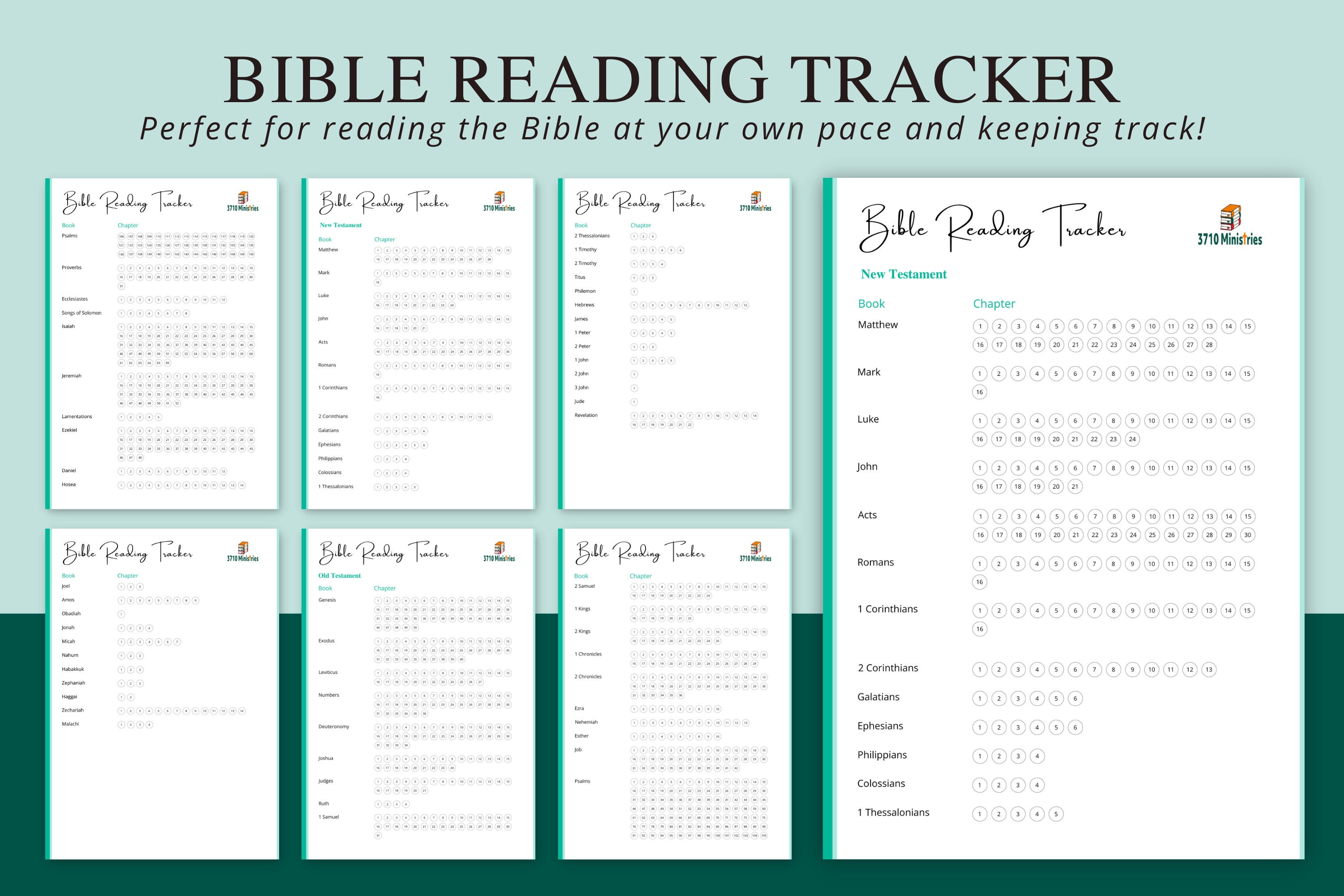Bible Reading Tracker Printable: Christian Scripture Log (digital ...