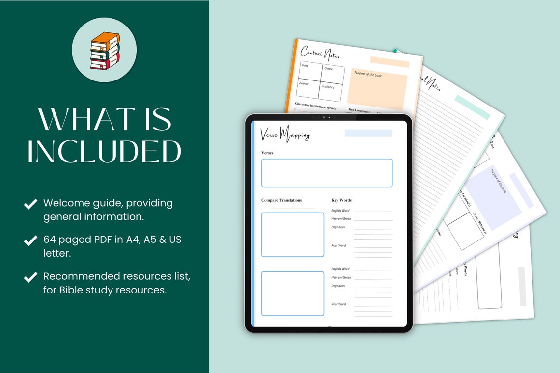 Bible Verse Mapping Printable, Verse Study Template Digital Bible Study ...