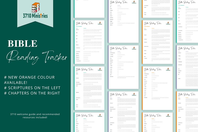 Bible Reading Tracker Printable: Christian Scripture Log (digital ...