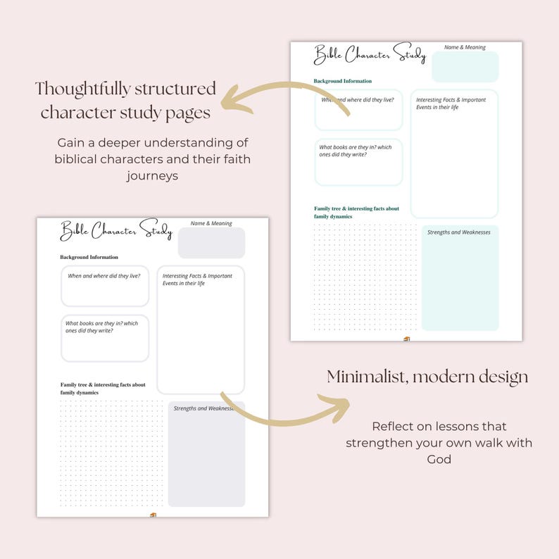 Bible Character Study Template: Printable Study Notes (PDF) - Etsy
