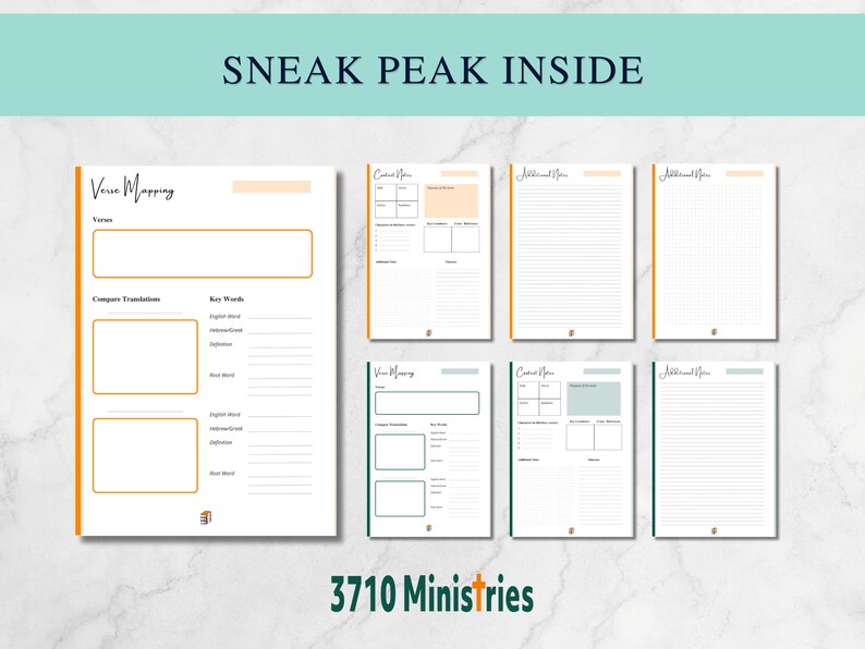 Bible Verse Mapping Printable, Verse Study Template Digital Bible Study ...