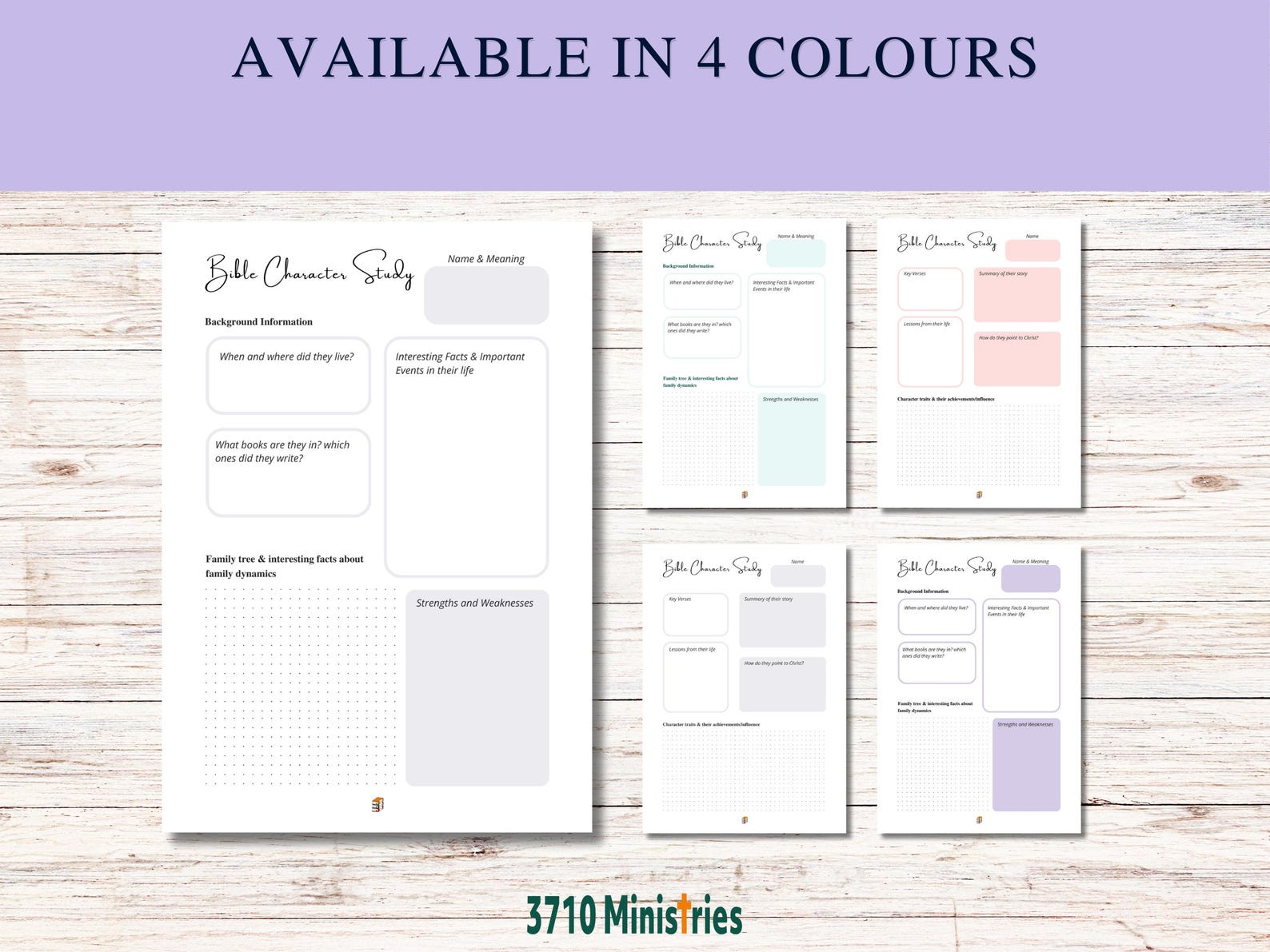Bible Character Study Template Printable Biblical Character Study Notes ...