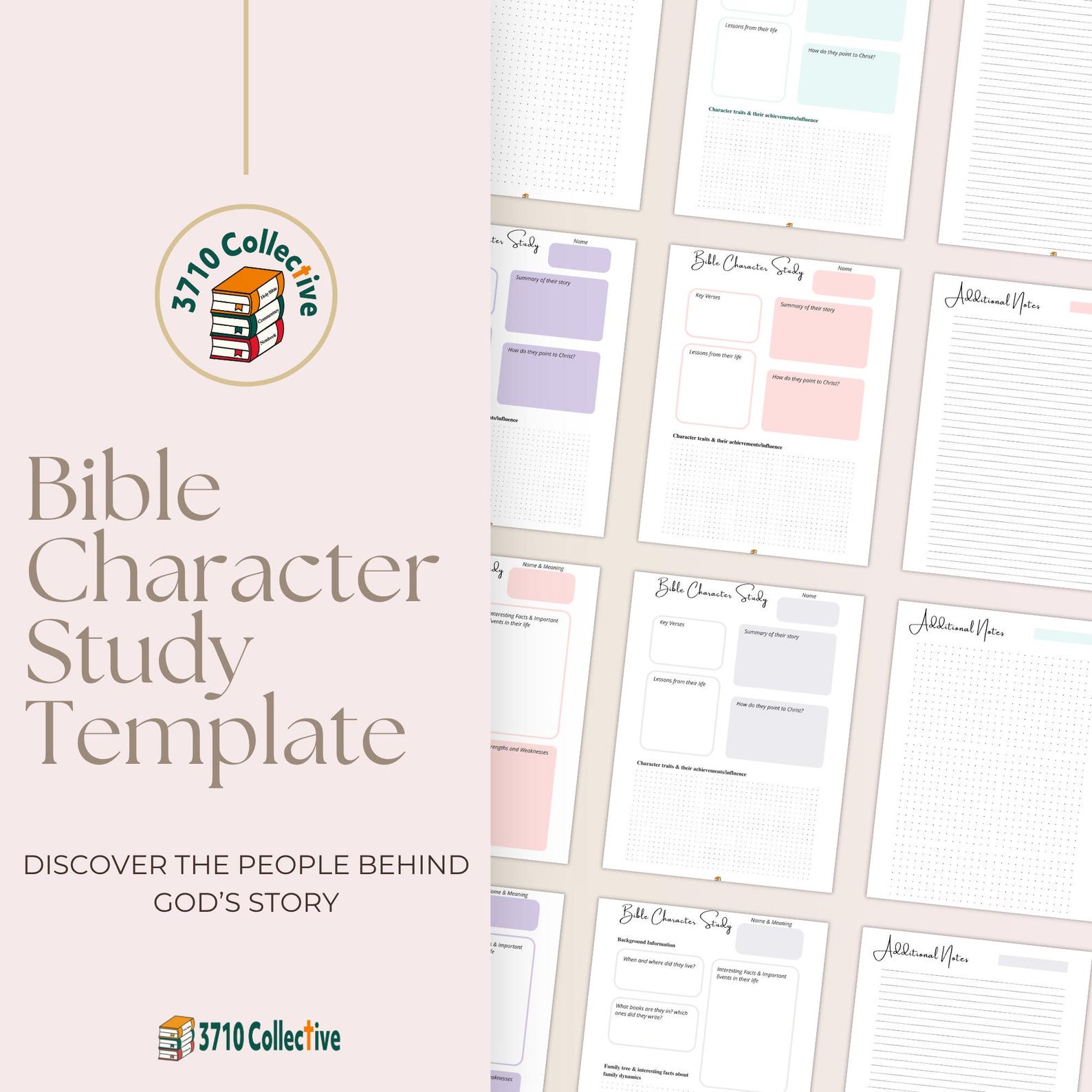 Bible Character Study Template: Printable Study Notes (PDF) - Etsy