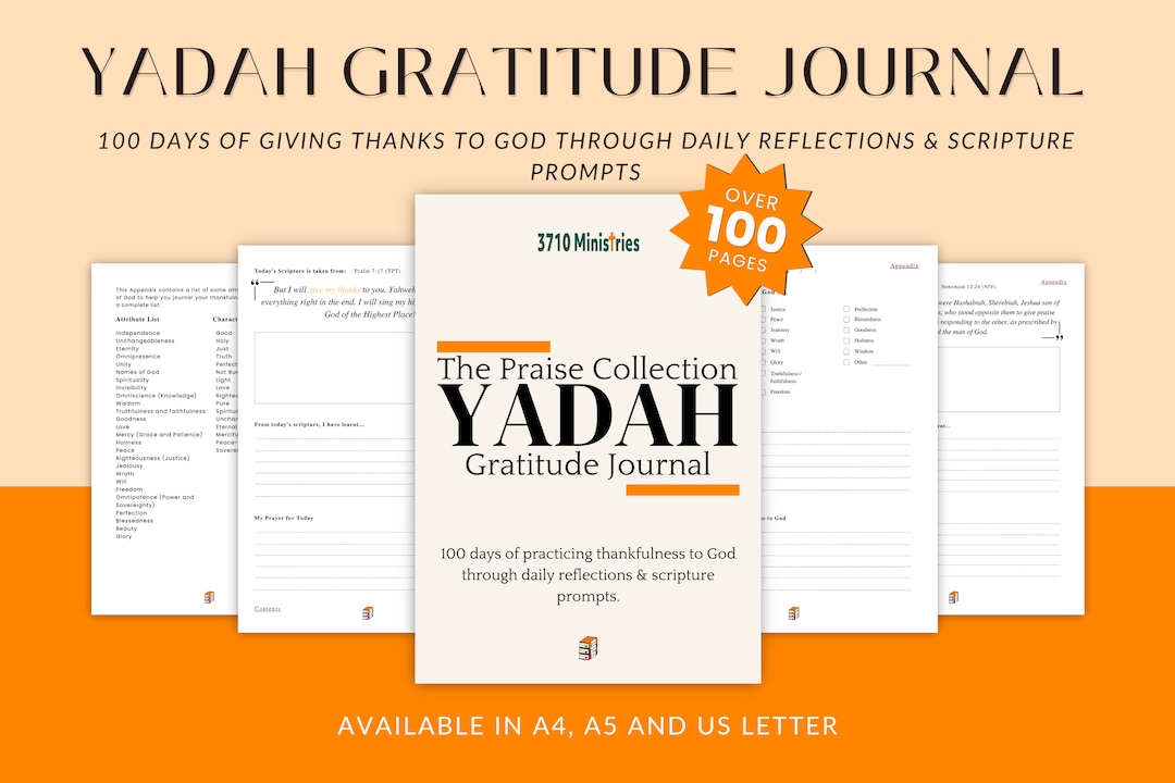 Christian Gratitude Journal, Bible Study Template, Praise Journal ...