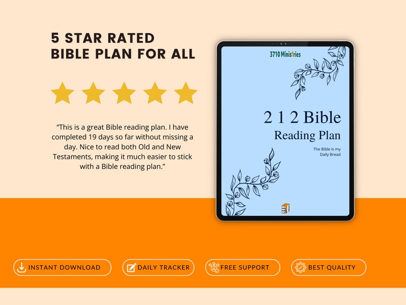 2-1-2 Bible Reading Plan: Undated Daily Guide (digital Download) - Etsy