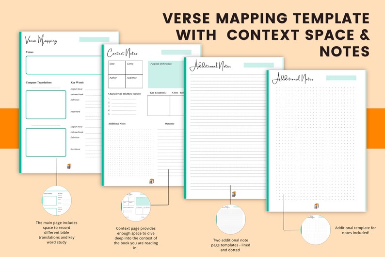 Bible Verse Mapping Printable Verse Study Template Digital - Etsy