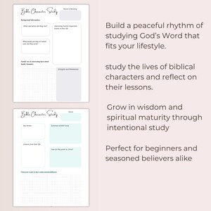 Bible Character Study Template: Printable Study Notes (PDF) - Etsy