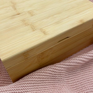 Hand Painted Personalized Bamboo Keepsake Box Custom Engraved Memory ...