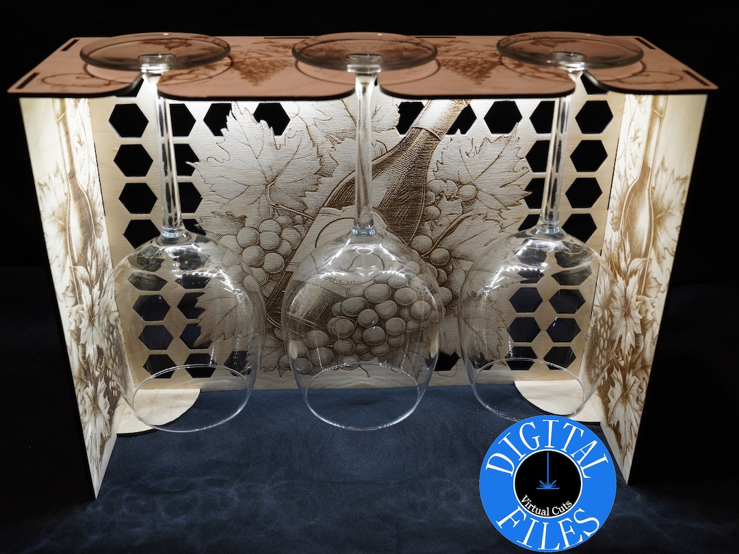 Wine Glass Holder, Wine Glass Display, Wine Glass Rack, 3mm Plywood, - Etsy