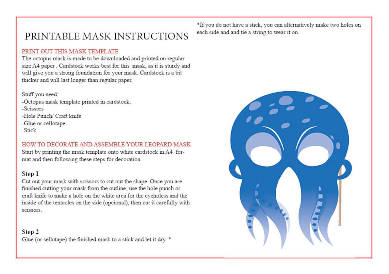 Octopus Mask , Octopus Party Favors , Masquerade Mask , Cosplay Mask ...