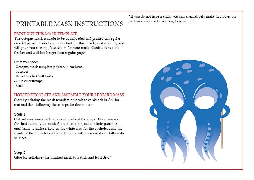 Octopus Mask , Octopus Party Favors , Masquerade Mask , Cosplay Mask ...