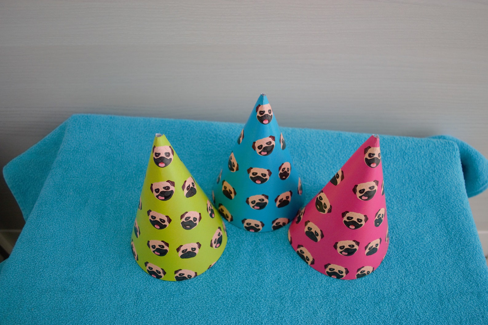 Printable Hat- Pug Dog Party Hats, Pug Dog, Party Ideas, Theme Birthday ...