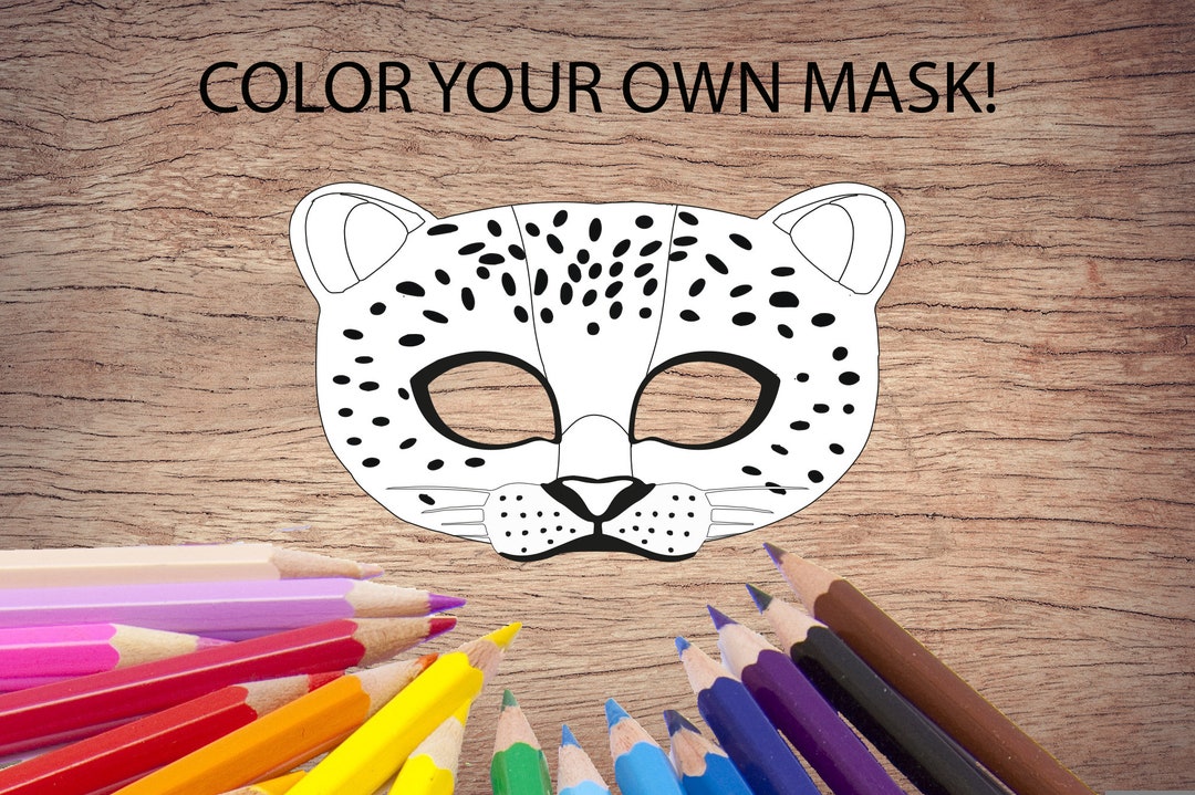 Coloring Leopard Mask Masquerade Mask Cosplay Mask Popular Printables ...