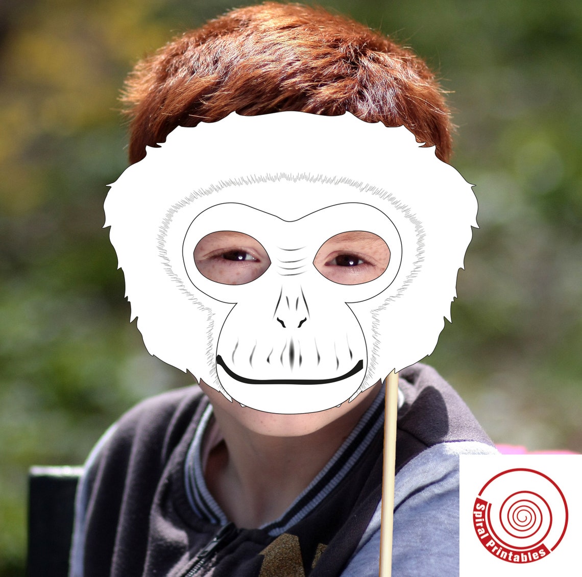 Coloring Monkey Mask Masquerade Mask Cosplay Mask Educational ...