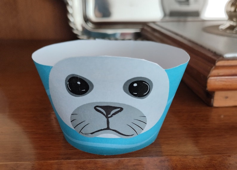 Seal Cupcake Wrappers - PRINTABLE Cupcake Wrappers, Cute Dessert Idea ...